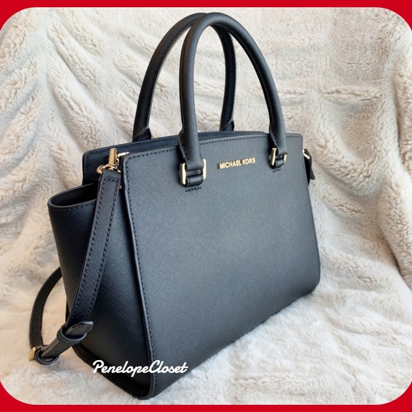 MICHAEL Michael Kors | Bags | Michael Kors Selma Medium Satchel Black | Poshmark